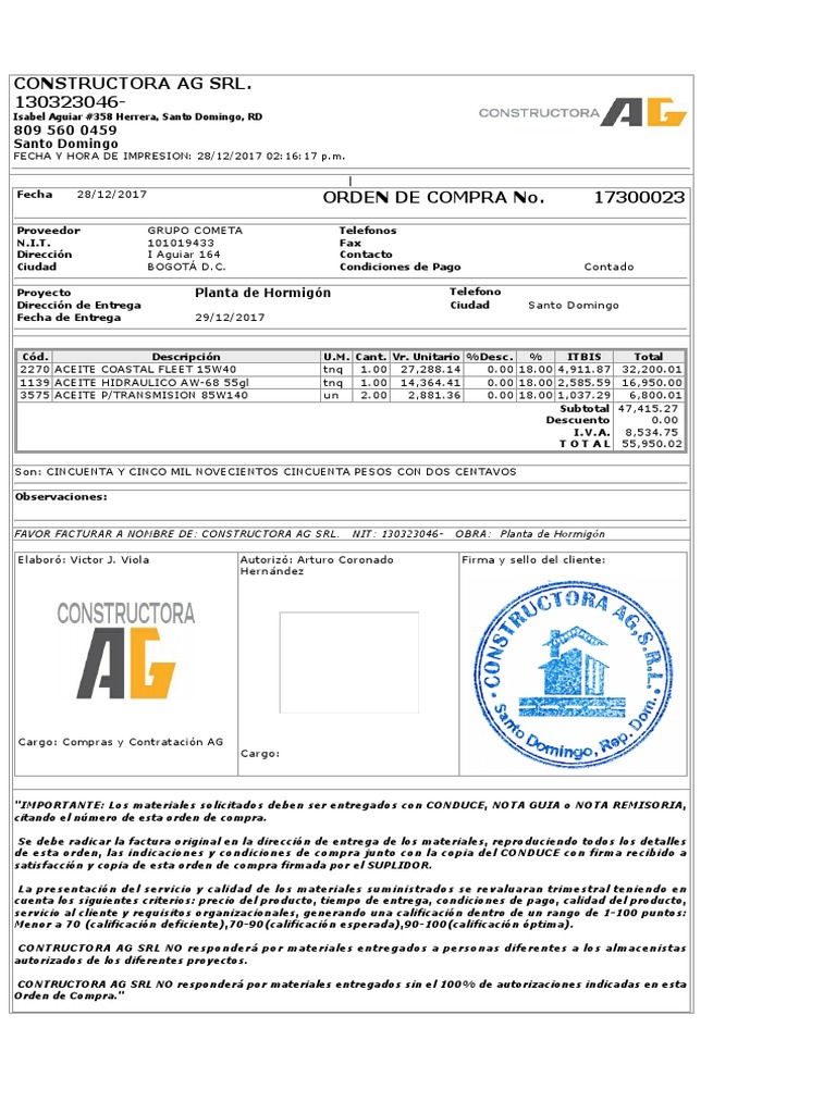 Constructora Ag Srl. 130323046-: 809 560 0459 Santo Domingo | PDF | Science | Ciencia y Tecnología