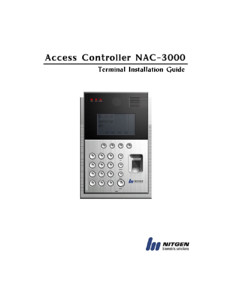 En NAC-3000 Terminal Installation Guide | PDF | Electrical Connector ...
