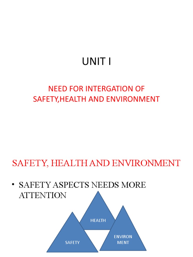 Need For Integration of Safety, Health and Environment | PDF