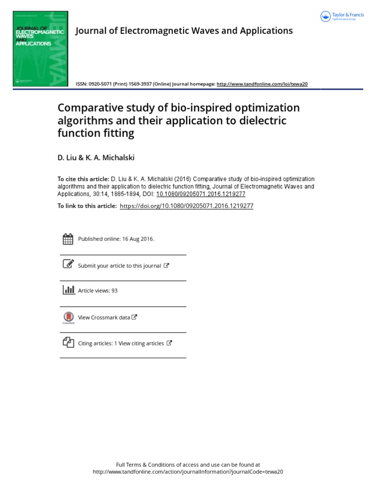 Comparativestudyofbio-Inspiredoptimizationalgorithms ...