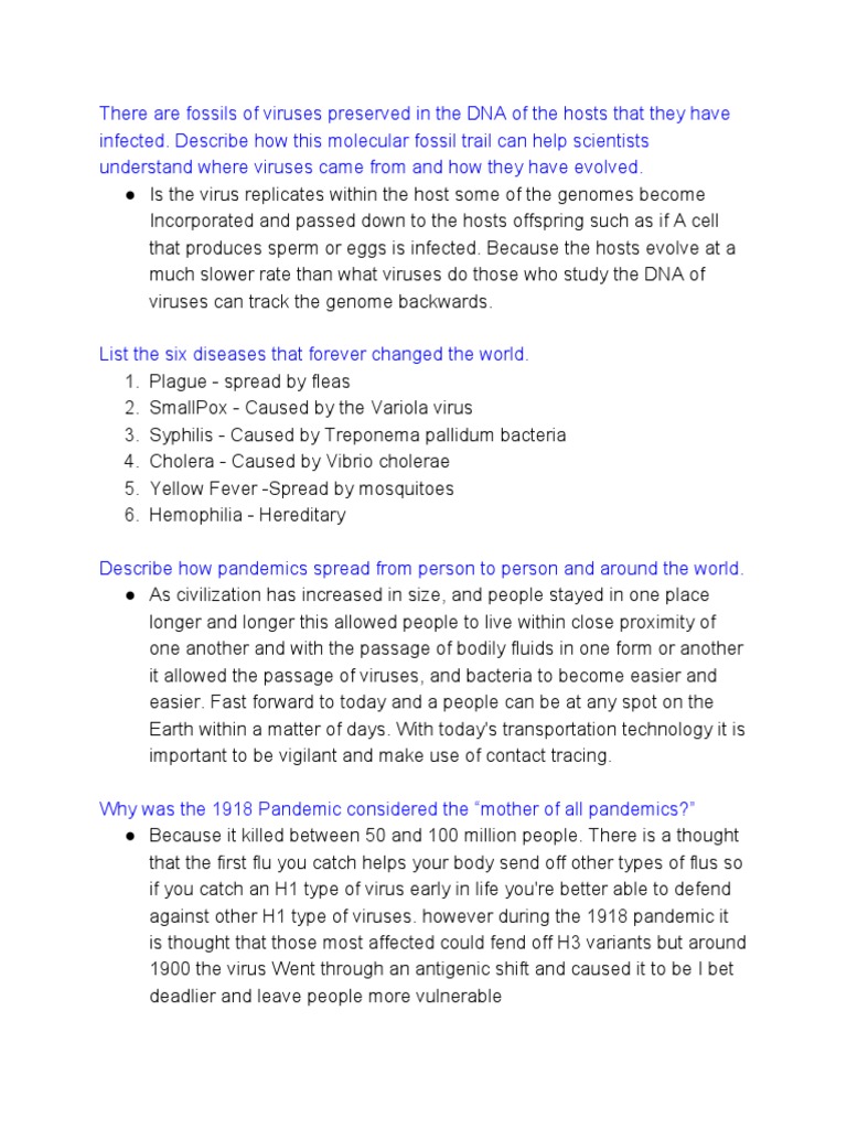 Understanding Virus Evolution and Pandemics | PDF | Pandemic | Infection