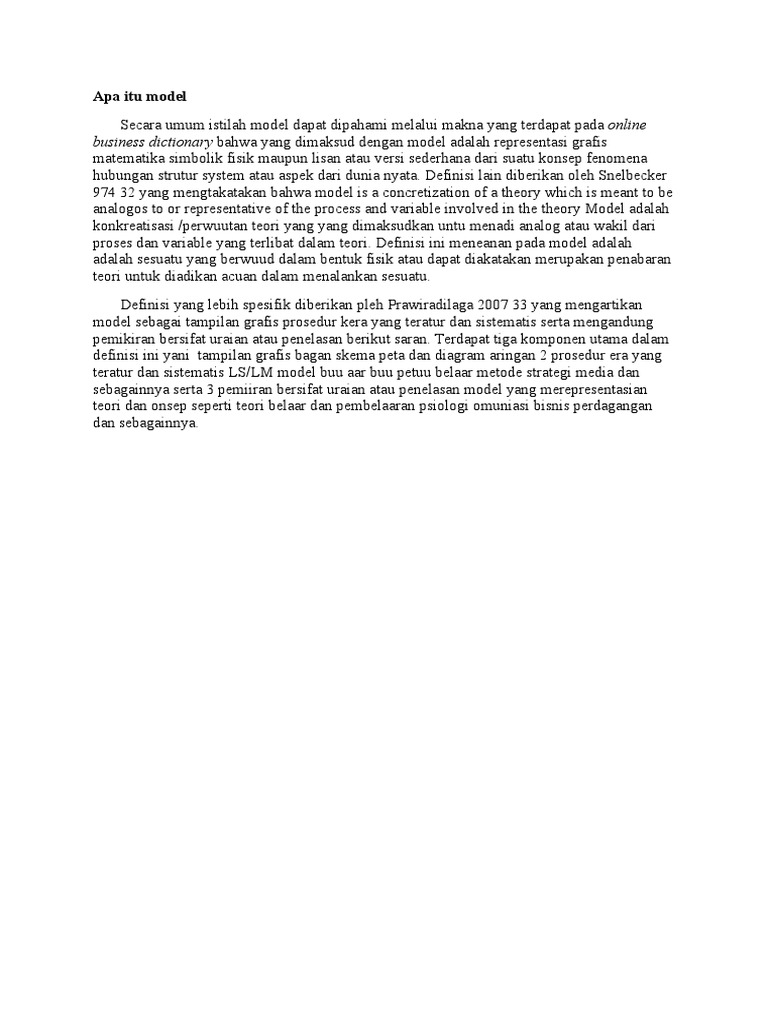 Apa Itu Model | PDF | Karier & Perkembangan