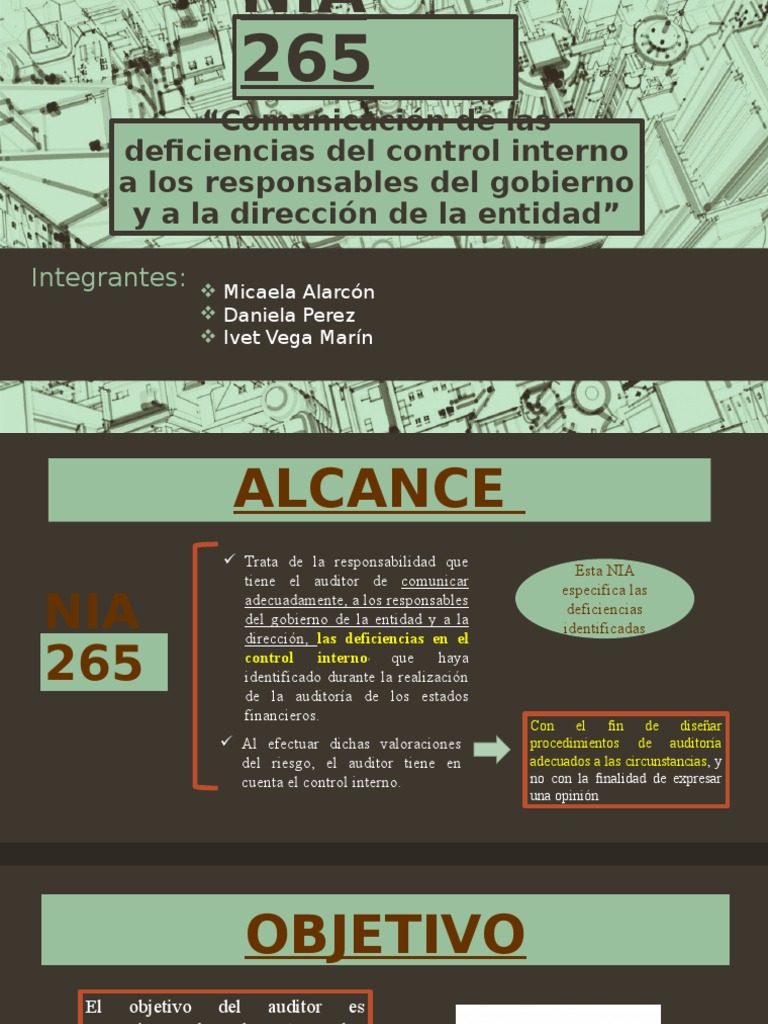 Nia 265 | PDF | Contralor | Auditoría