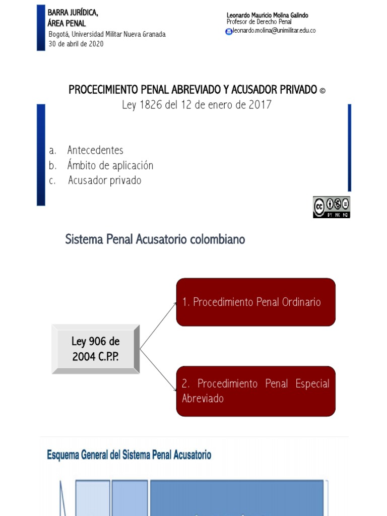 Presentaciones Procedimeinto Abreviado Ley 1826 de 2017 - Compressed PDF | PDF | Derecho penal ...