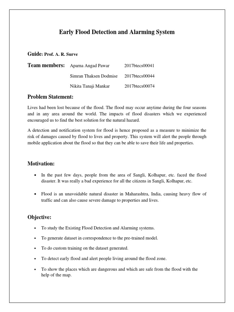 Early Flood Detection and Alarming System | PDF | Flood | Machine Learning