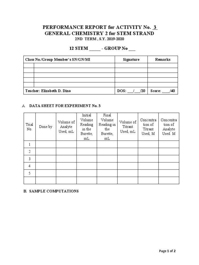 04 Act No. 3 For ChemLab2 DATA - Acid Base Titration SIMULATION | PDF