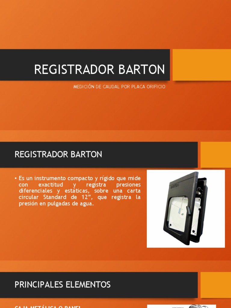 Funcionamiento del Registrador Barton | PDF | Medida de presión | Presión