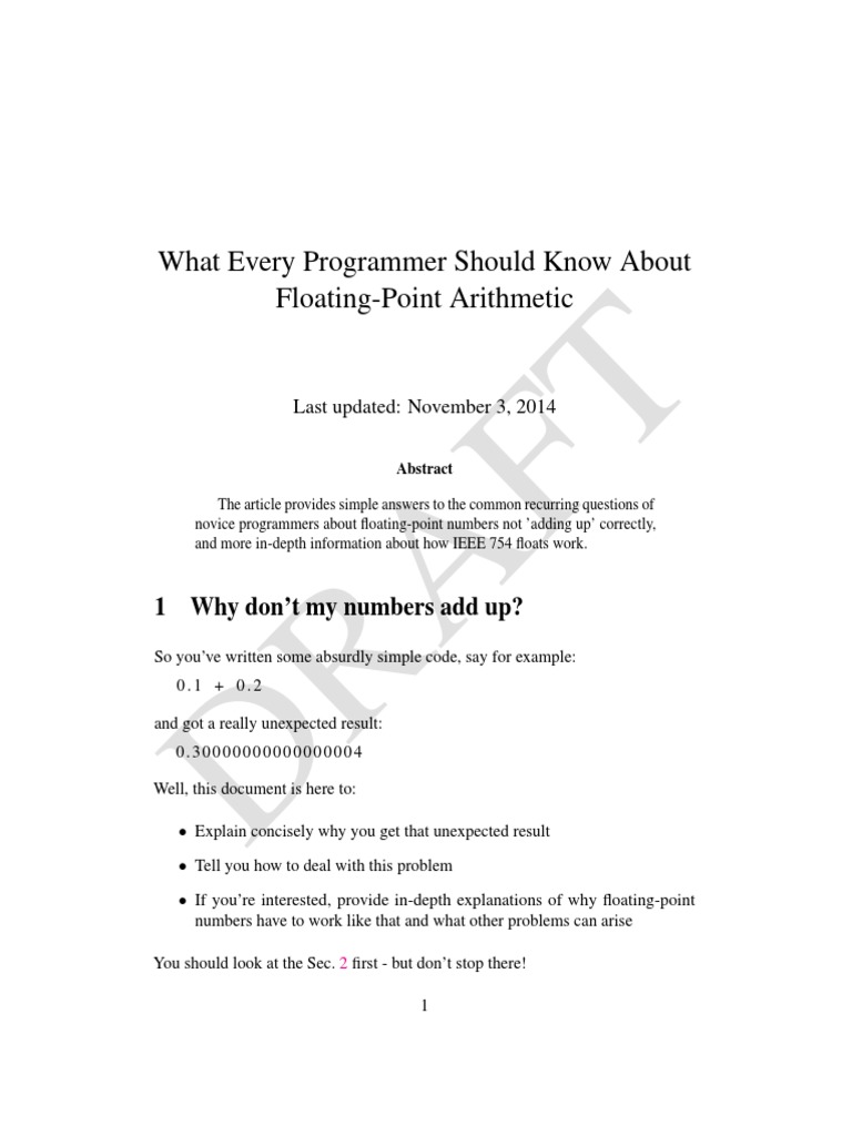 Floating Point Guide 2014 11 03 | PDF | Rounding | Fraction (Mathematics)