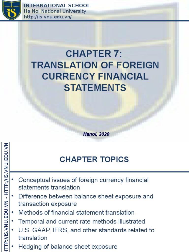 Chapter 7. Translation of Foreign Currency Financial Statement | PDF ...