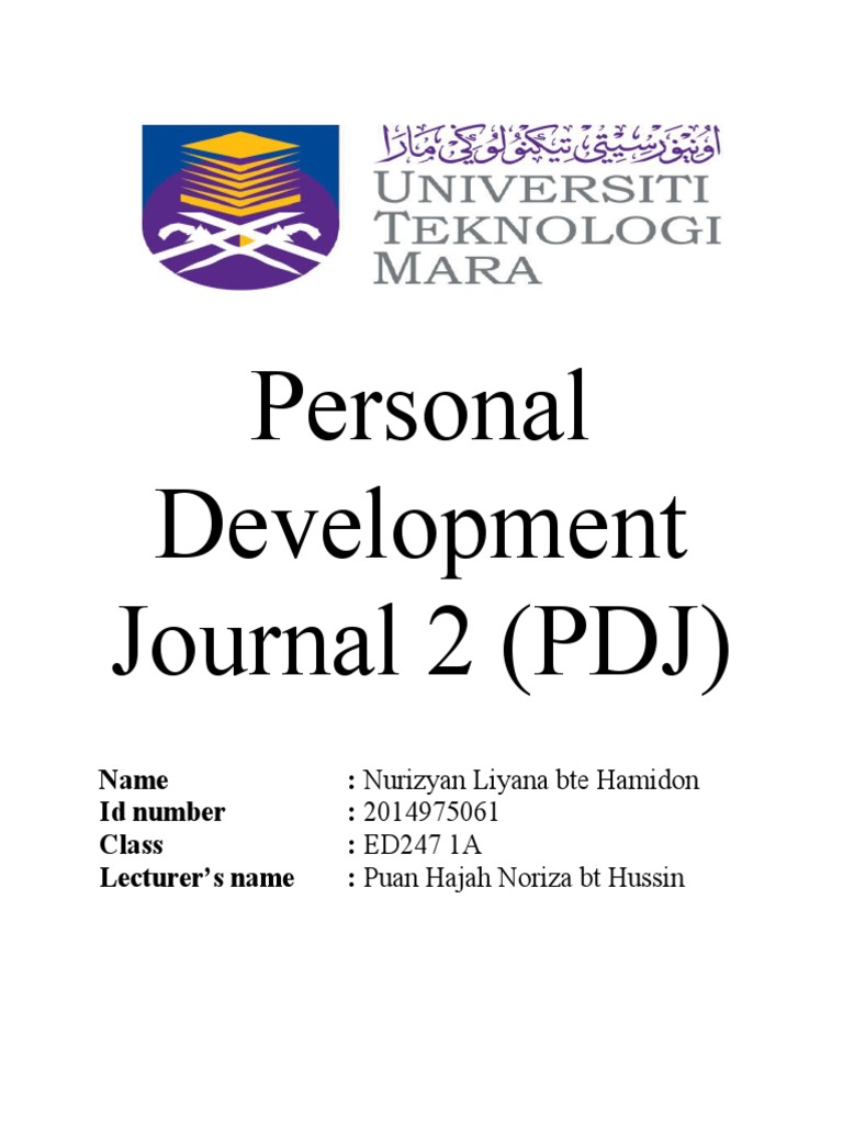 Personal Development Journal 2 | PDF | Behavioural Sciences | Psychology
