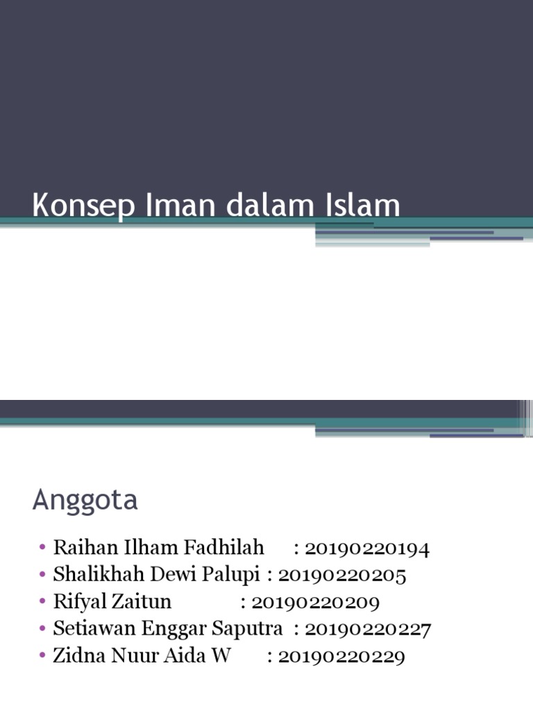 Makna dan Konsep Iman dalam Islam | PDF