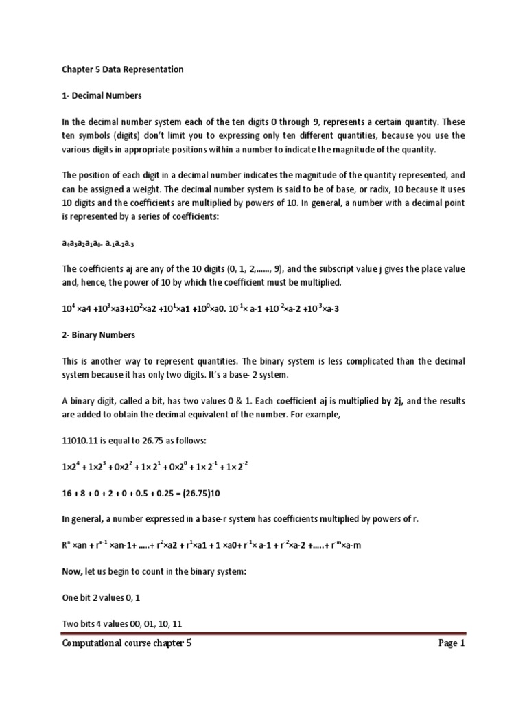 Chapter 5 Data Representation PDF | PDF | Relational Model | Logic Gate