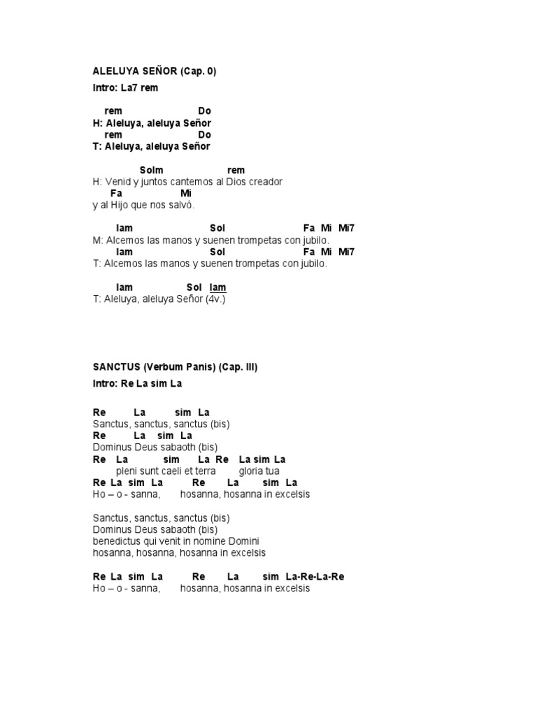 Aleluya Señor - Sanctus | PDF