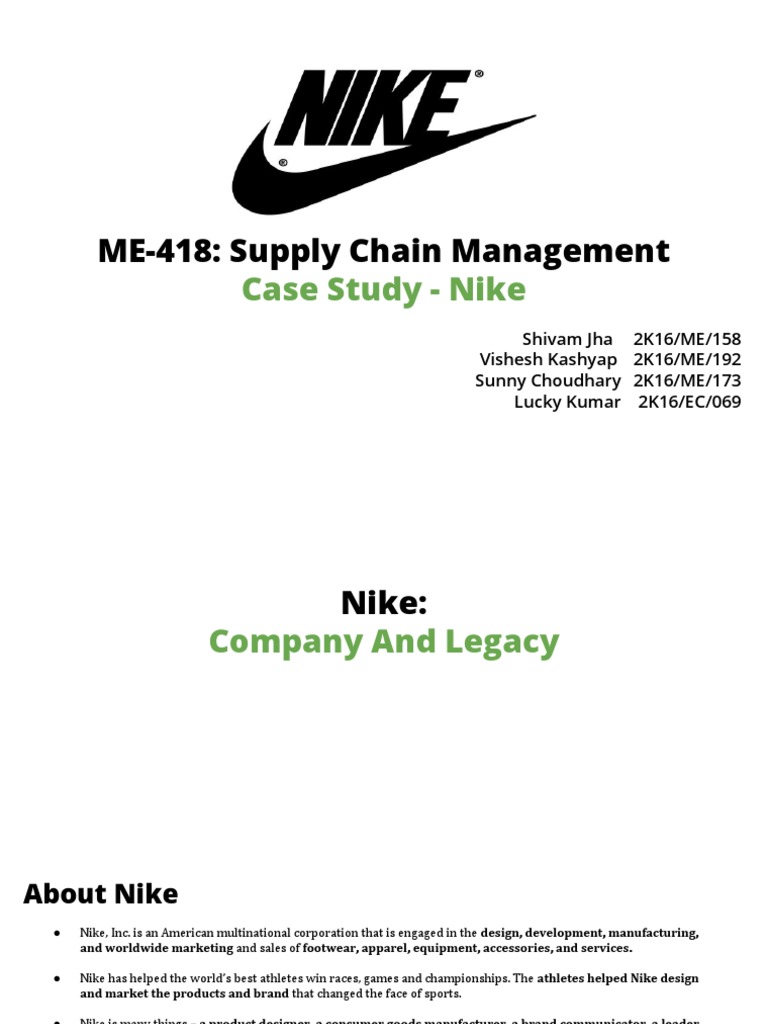 SCM Case Study - Nike PDF | PDF | Sweatshop | Sustainability