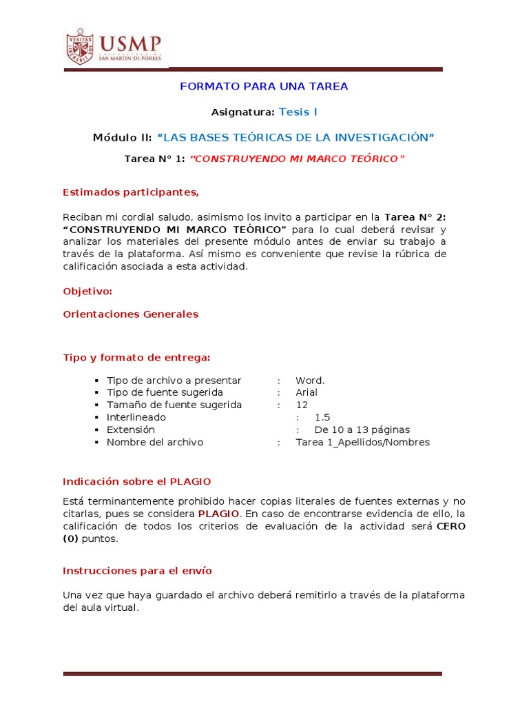 Tarea Formato 2020 | PDF | Cognición | Aprendizaje