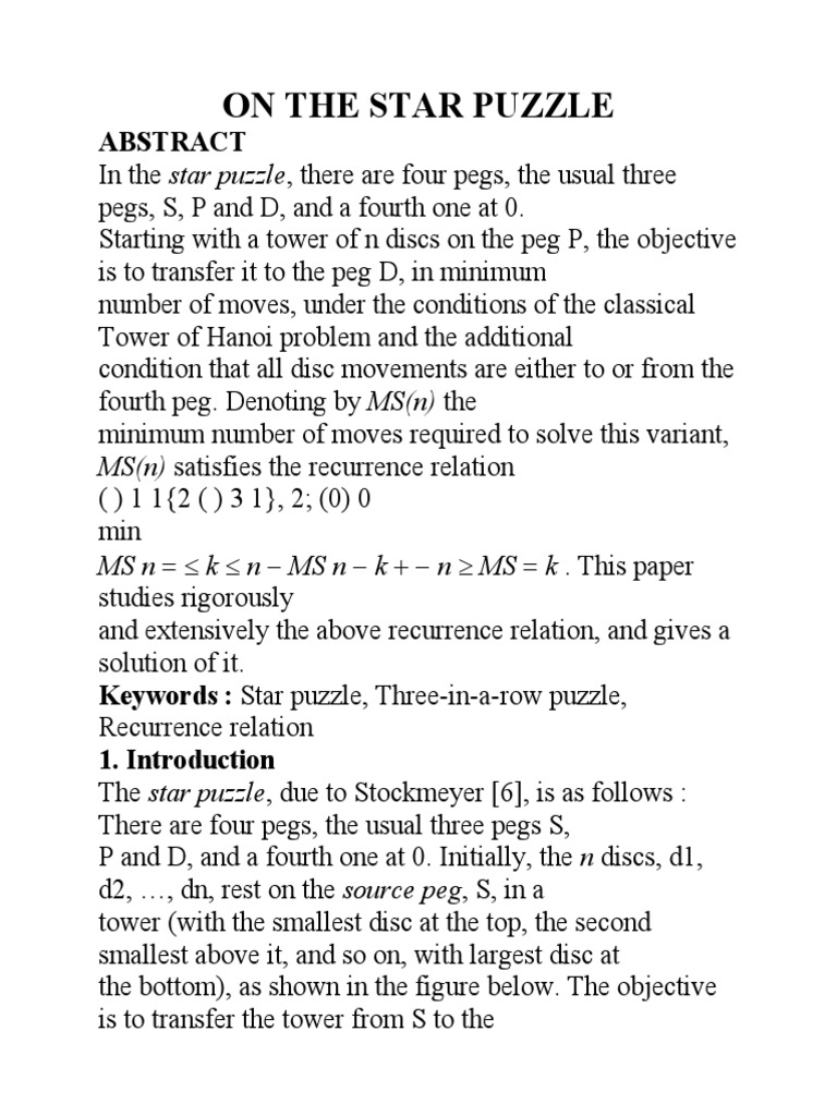The Star Puzzle | PDF | Theorem | Logic