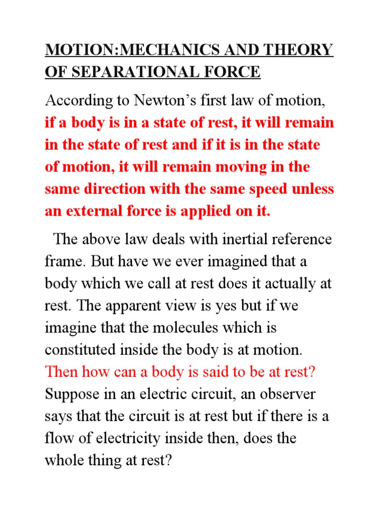 Motion Mechanics | PDF | Force | Collision