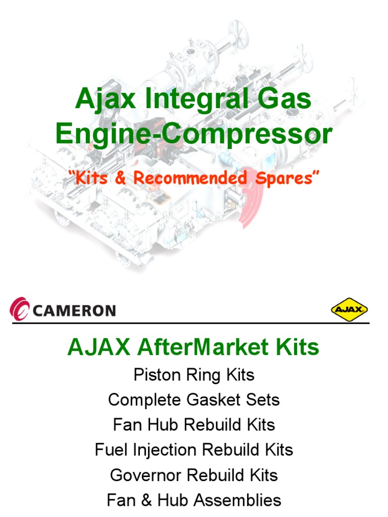 Ajax - Kits & Recommended Spares | PDF | Valve | Piston