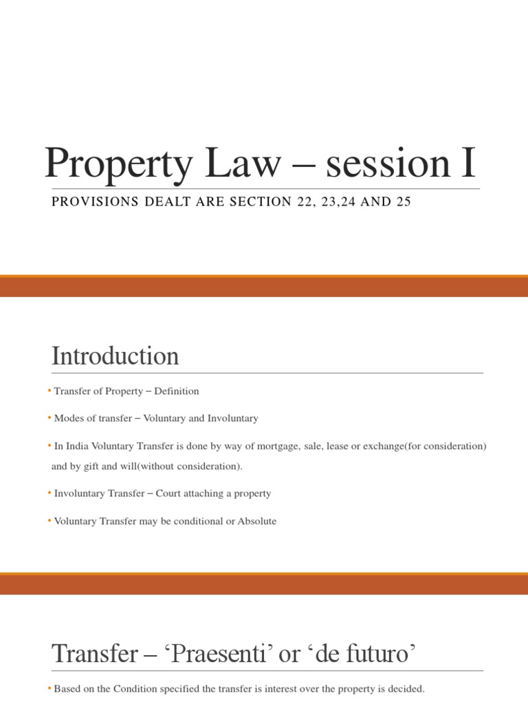 Law of Property - Vested Interest, Contingent Interest and Ostensible ...