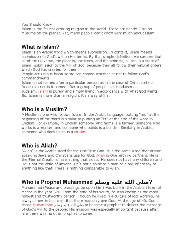 Your Easy Guide To Learn About Islam For Beginners | PDF | Supernatural ...