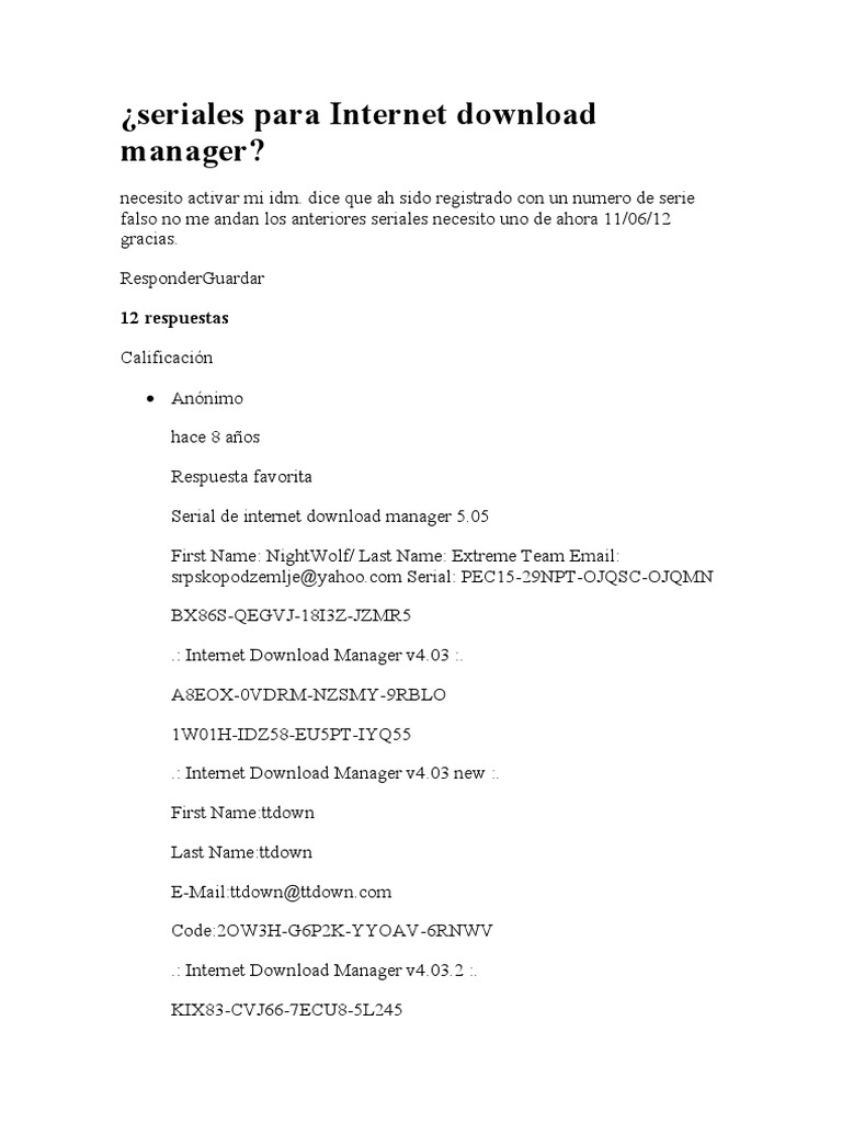 Serial IDM | PDF | Software | Informática