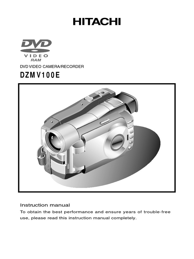 Hitachi DZMV100E - EN PDF | PDF | Ac Power Plugs And Sockets | Camera