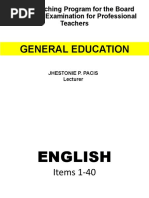 General Education Reviewer With Answer Key | PDF | Mean | Cell (Biology)