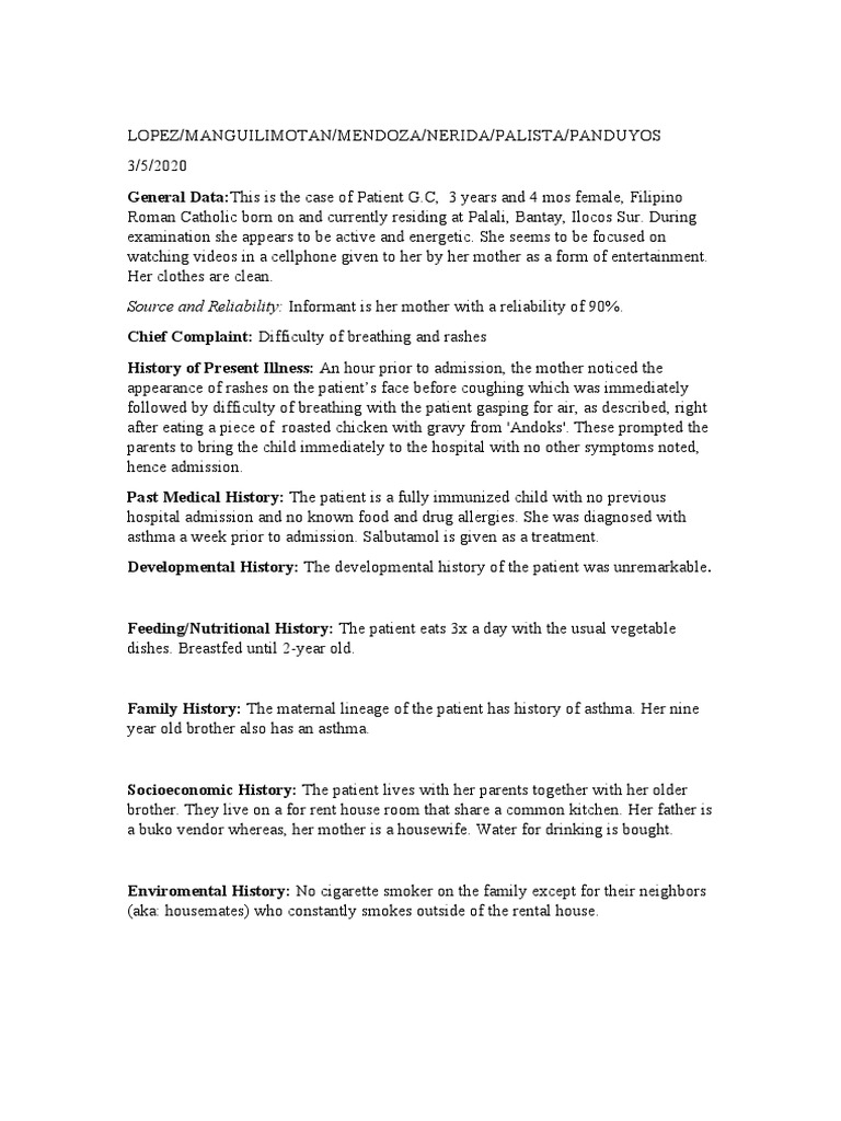 Source and Reliability: Informant Is Her Mother With A Reliability of ...