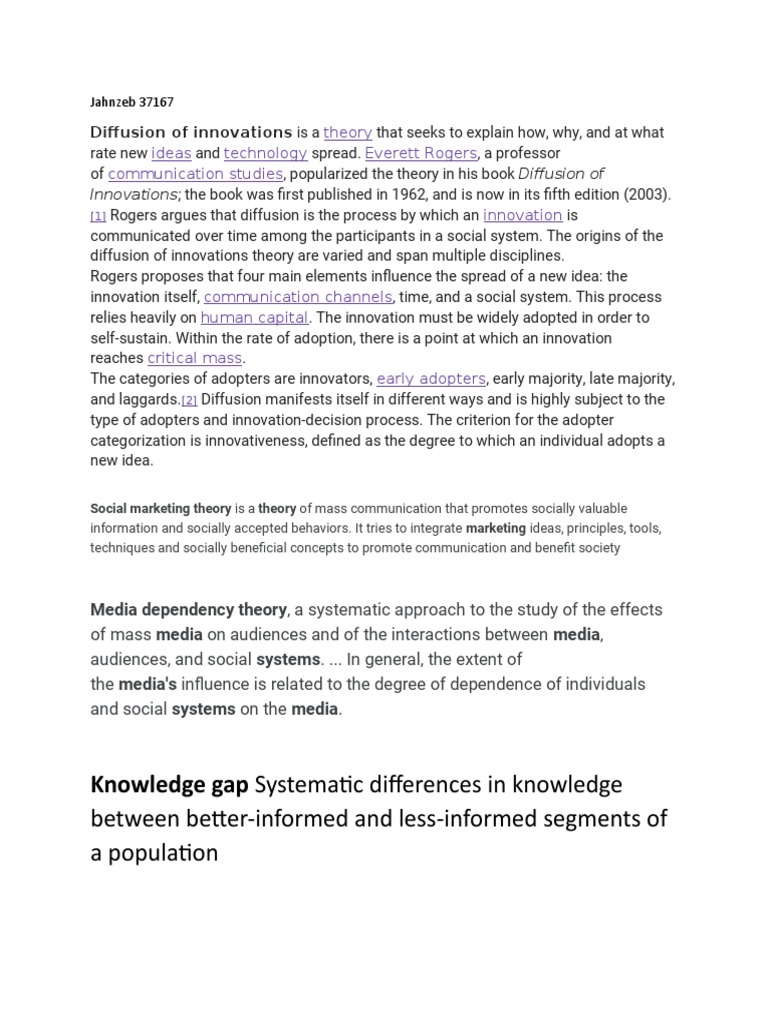 Knowledge Gap Systematic Differences in Knowledge: Between Better ...