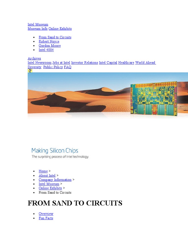 From Sand To Circuits | PDF | Semiconductor Device Fabrication ...