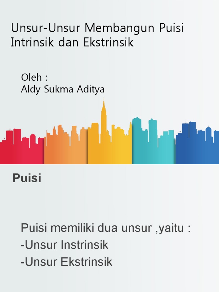 Unsur-Unsur Membangun Puisi Intrinsik Dan Ekstrinsik | PDF