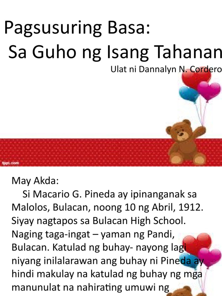 Kwento Pampanitikan Guho | PDF