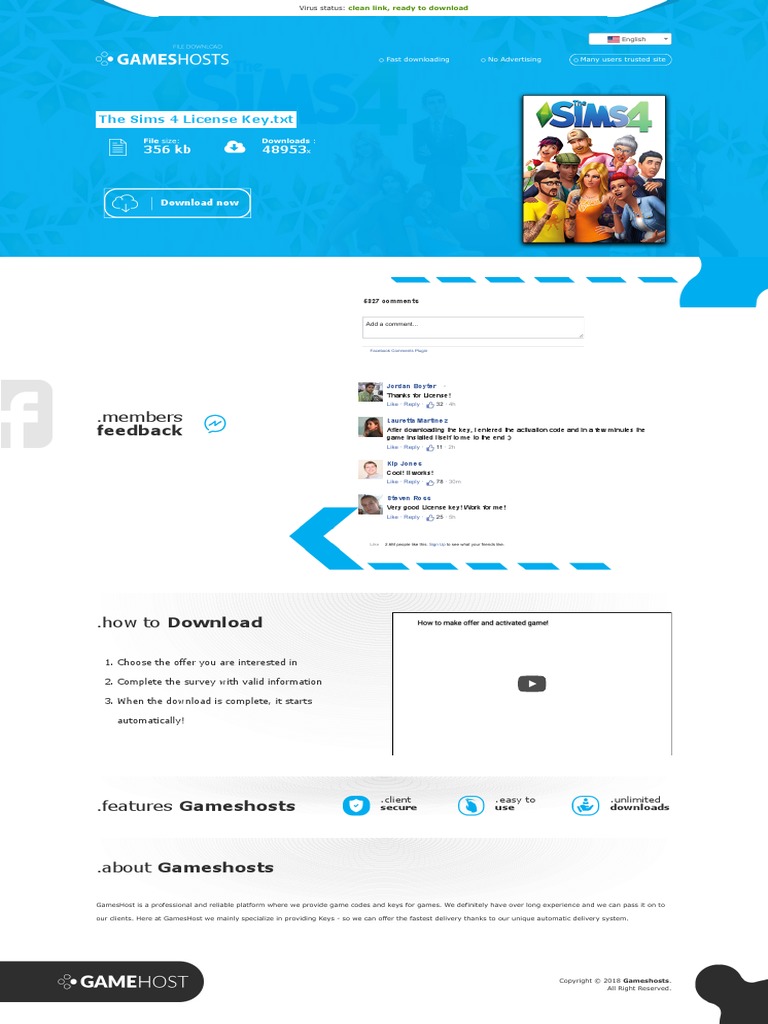 The Sims 4 License Key Download PDF | PDF | Internet | Computer ...
