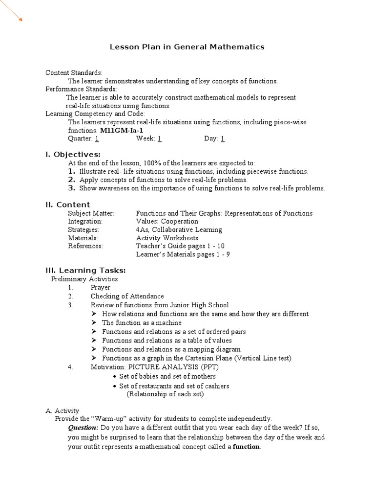 Gen Math First Quarter | PDF | Function (Mathematics) | Equations