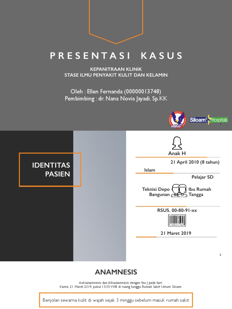 Presentasi Kasus Molluscum Contagiosum - Dr. Ellen Fernanda | PDF