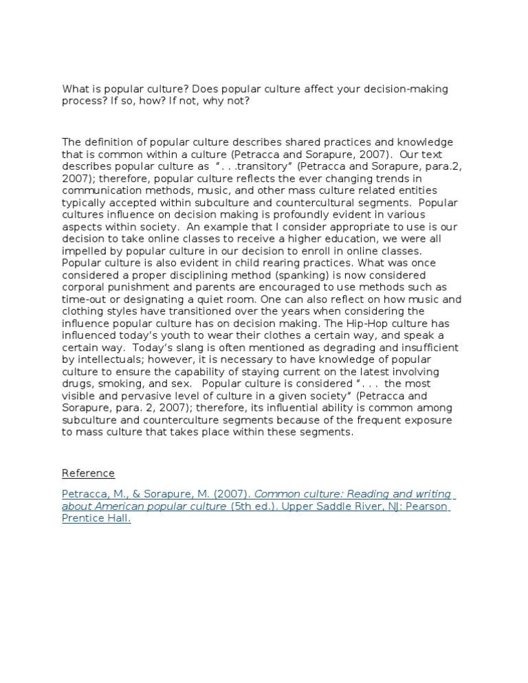 Understanding Popular Culture's Impact | PDF