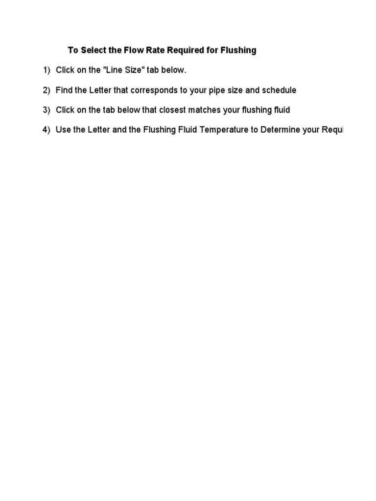 Required Flushing Flow Rates Guide | PDF | Viscosity | Pipe (Fluid ...