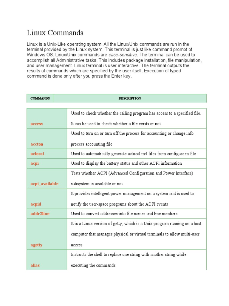 Linux Commands | PDF | Command Line Interface | File System