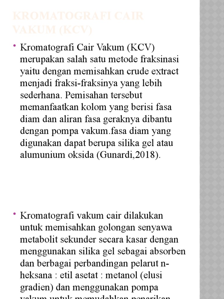 Kromatografi Cair Vakum (KCV) | PDF