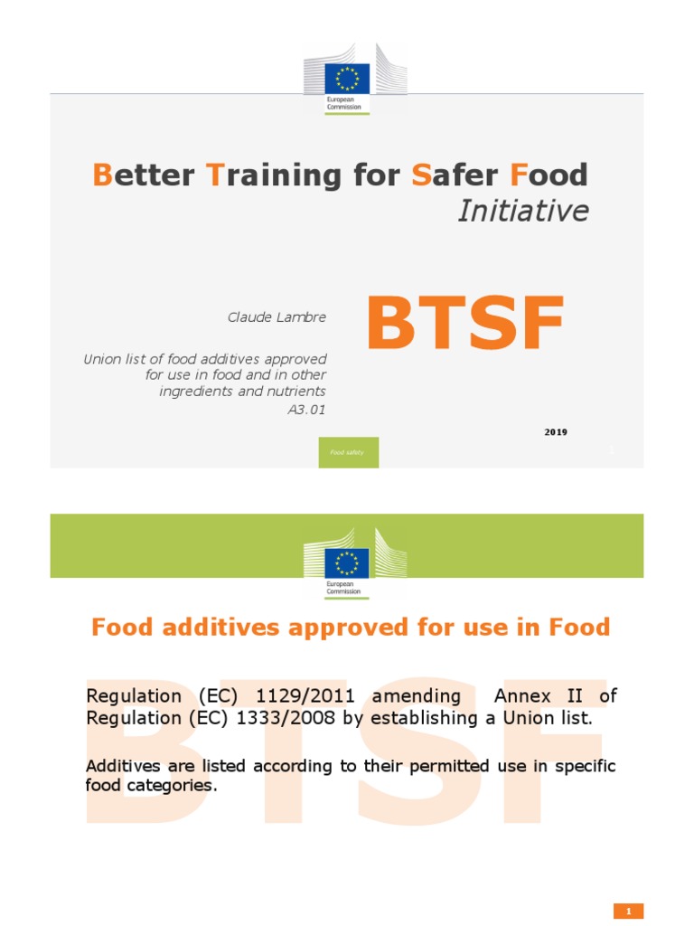 A3.01 Union List of Food Additives Approved For Use in Food | PDF ...