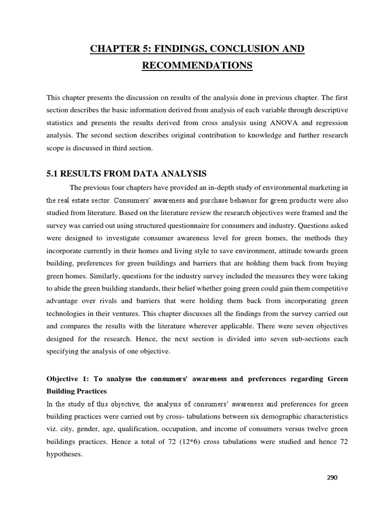 Chapter 5: Findings, Conclusion and Recommendations: 5.1 Results From ...