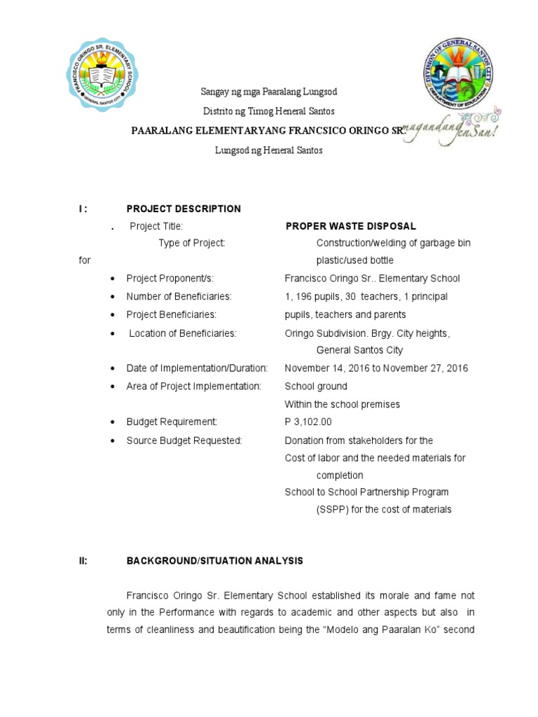 Project Proposal | PDF | Waste Management | Welding