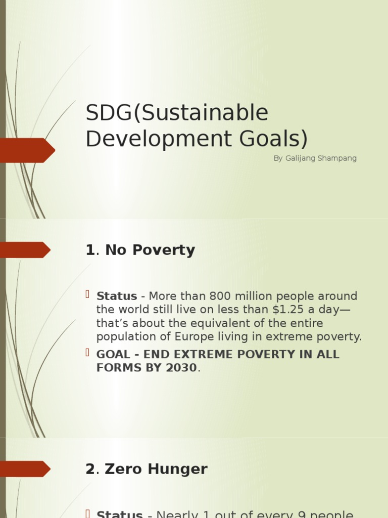 SDG (Sustainable Development Goals) | PDF | Sustainability | Wash