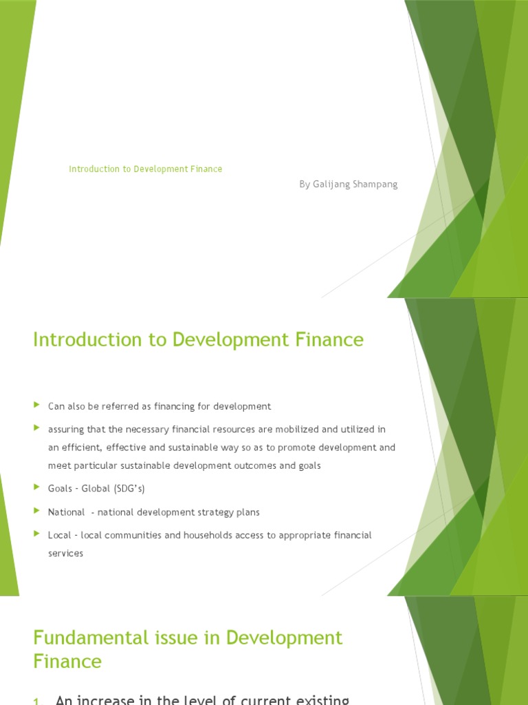 Introduction To Development Finance | PDF | Sustainability ...