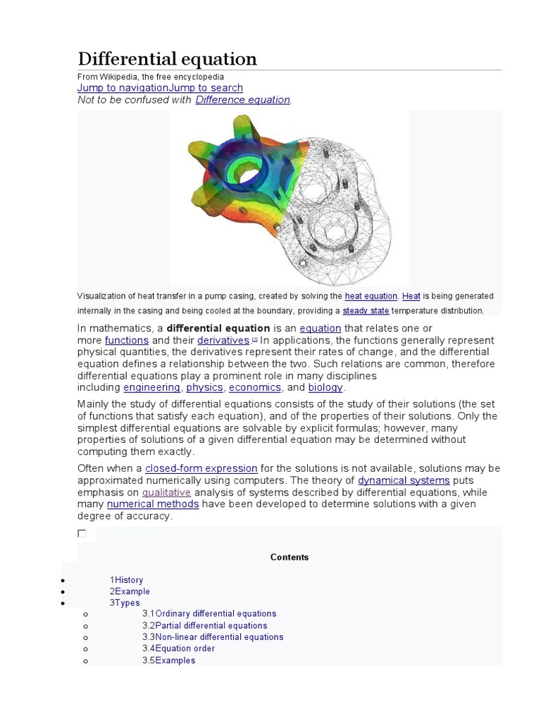 Differential Equation: Not To Be Confused With | PDF | Differential ...