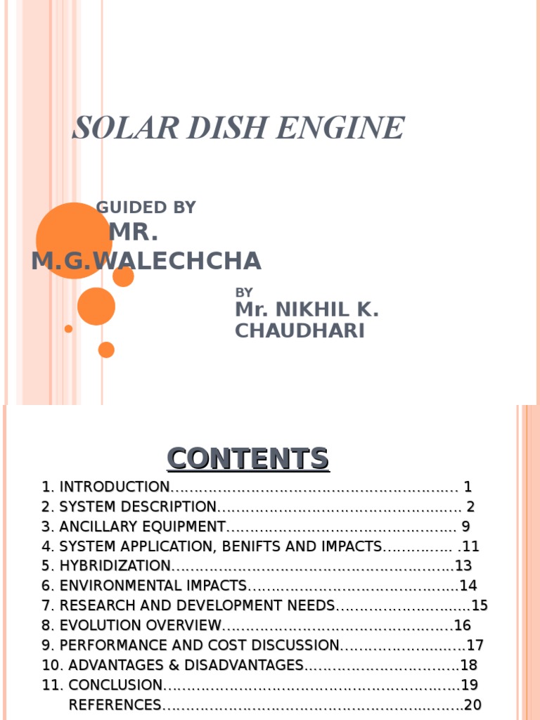 Solar Dish Engine Overview and Benefits | PDF
