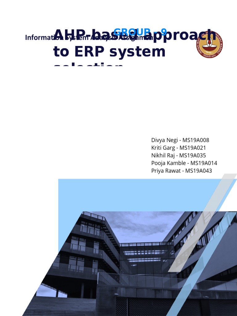 AHP-based Approach To ERP System Selection AHP-based Approach To ERP System Selection | PDF ...