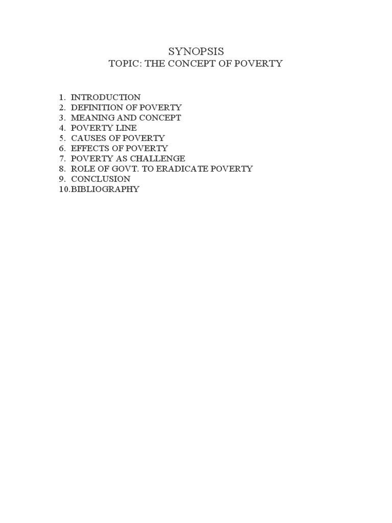 The Concept of Poverty | PDF | Poverty Threshold | Poverty