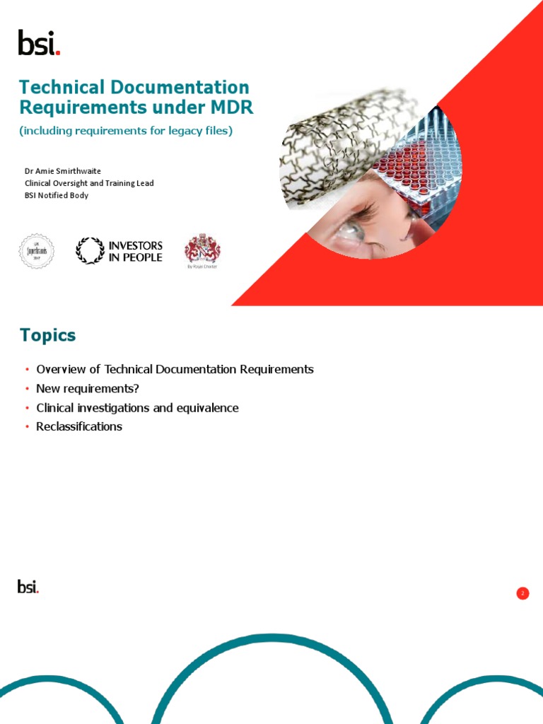 Technical Documentation Requirements Under MDR: (Including Requirements ...