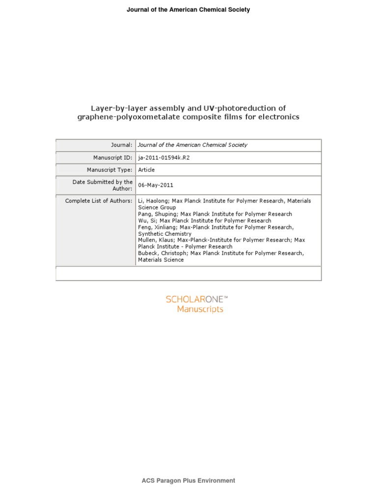Layer by Layer - Assembly PDF | PDF | Field Effect Transistor | Graphene